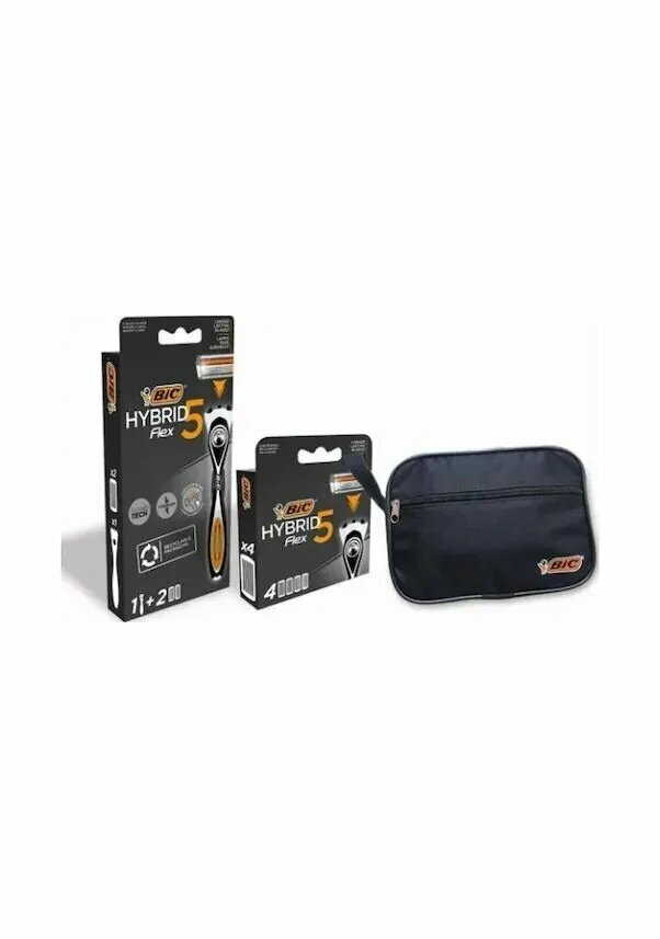 Бритва Bic Flex 5 + запасная бритва 6s + сумка