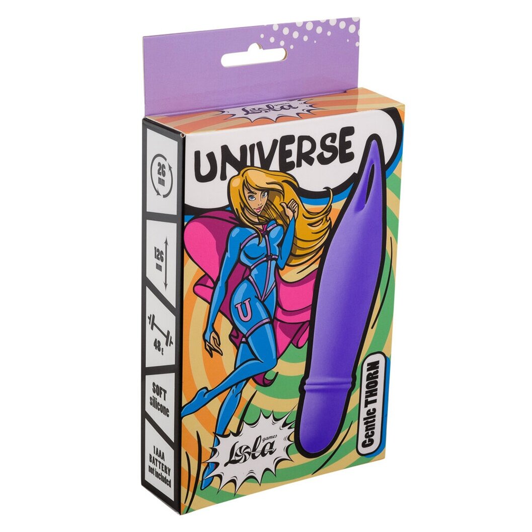Мини-вибратор "Universe Gentle Thorn", силикон, фиолетовый, с вибрацией
