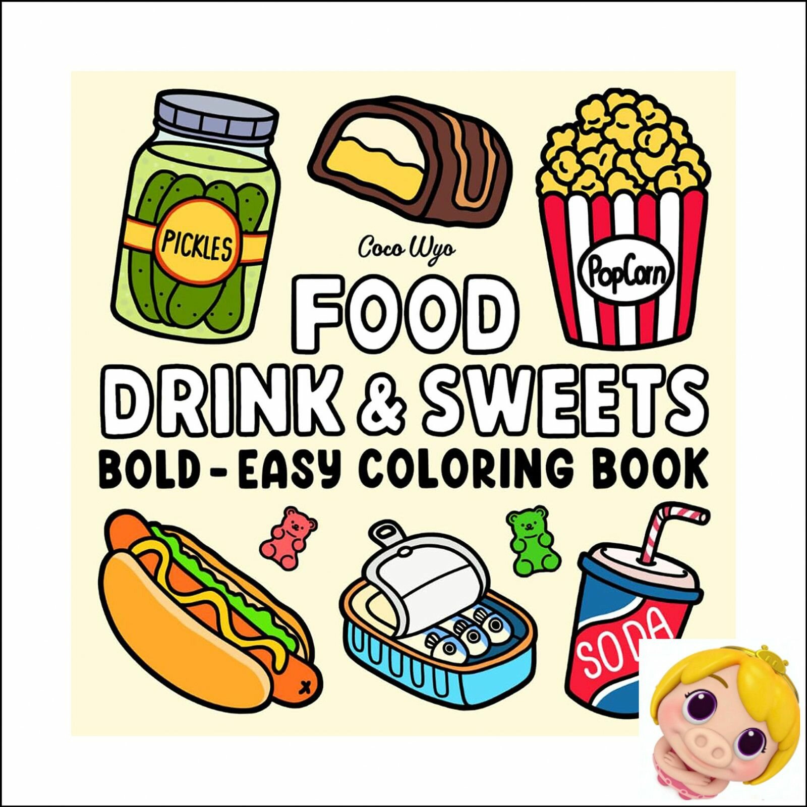 Раскраска антистресс для детей и взрослых "food drink & sweets coloring book"