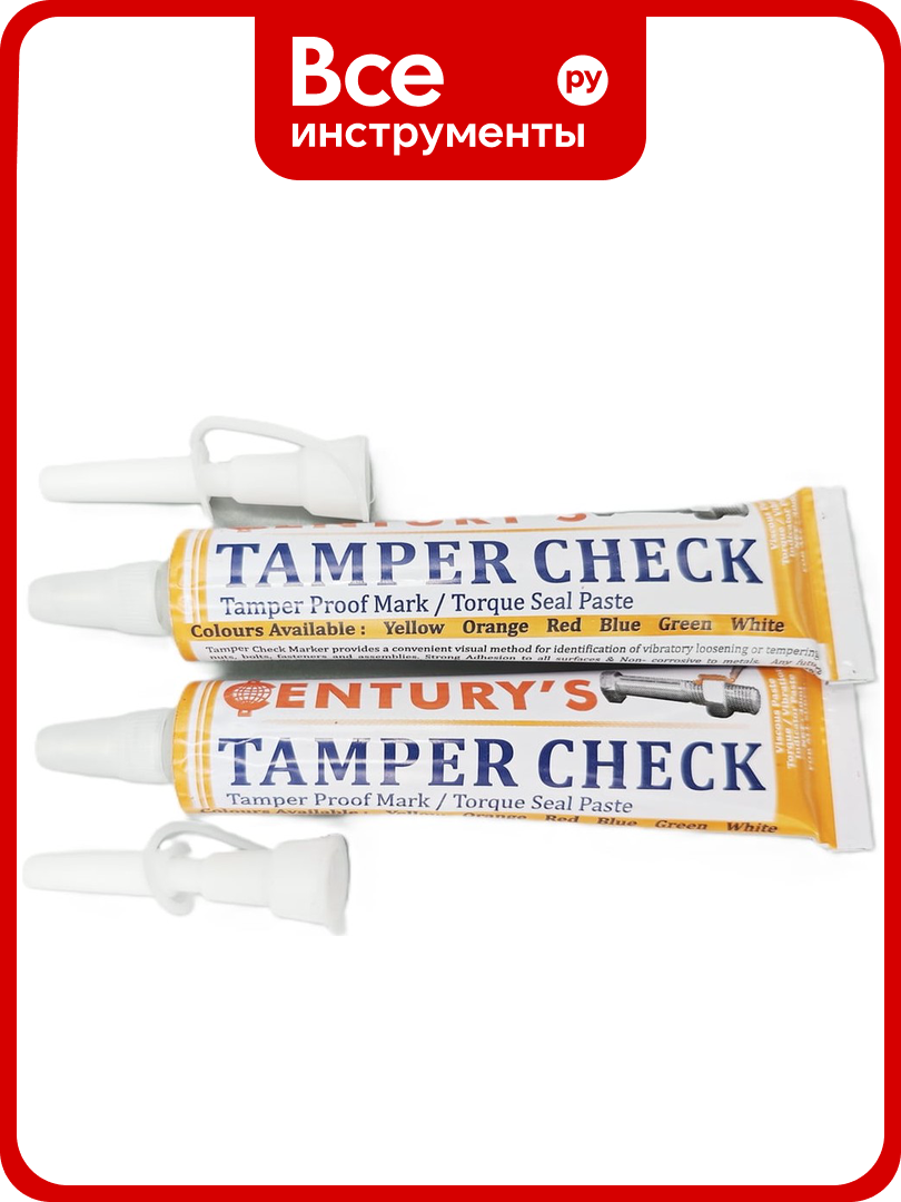 Маркер для пломбирования Century Markers Century Tamper Check, упаковка 2 шт, цвет оранжевый CM96012-2