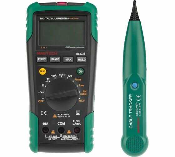 Мультиметр кабельный тестер MS8236 Mastech автомат NCV