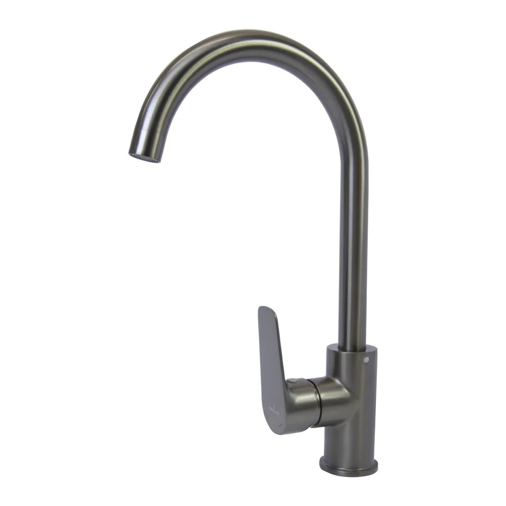 Смеситель для кухни 35k MIXLINE ML14-032GR высокий излив б/отв боковая п/гайку графит (без подводки)
