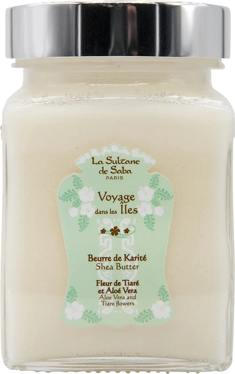 La Sultane de Saba Масло ореха карите "Тиаре / Алоэ вера" Shea Butter Aloe Vera and Tiare Flowers 50ml