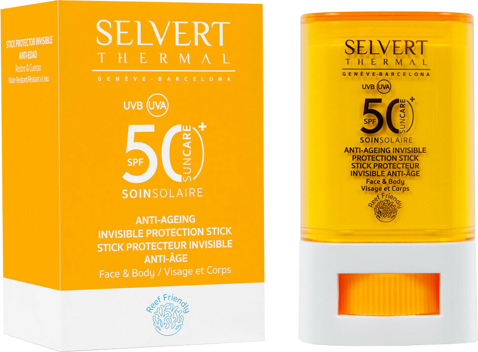 Selvert Thermal Защитный невидимый стик для чувствительных зон SPF50+ Sun Care Anti-Aging Invisible Protection Stick SPF50+ 7ml