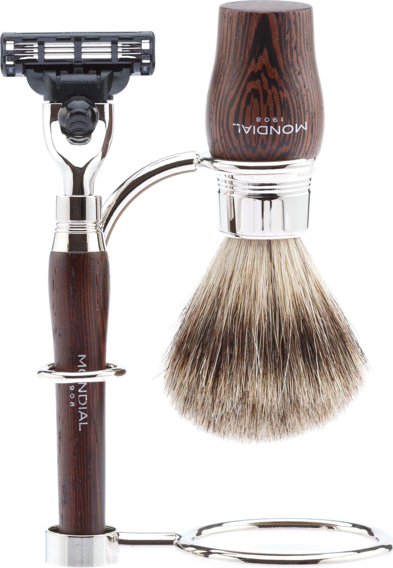 MONDIAL Бритвенный набор "Вена", дерево венге Vienna Shave Kit Brown Wenge 30ml