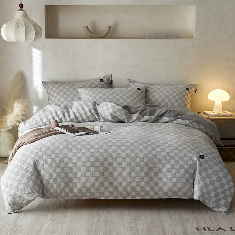 Комплект постельного белья Heilan Home из жаккардового хлопка, три слоя, чехол для одеяла из чистого хлопка класса