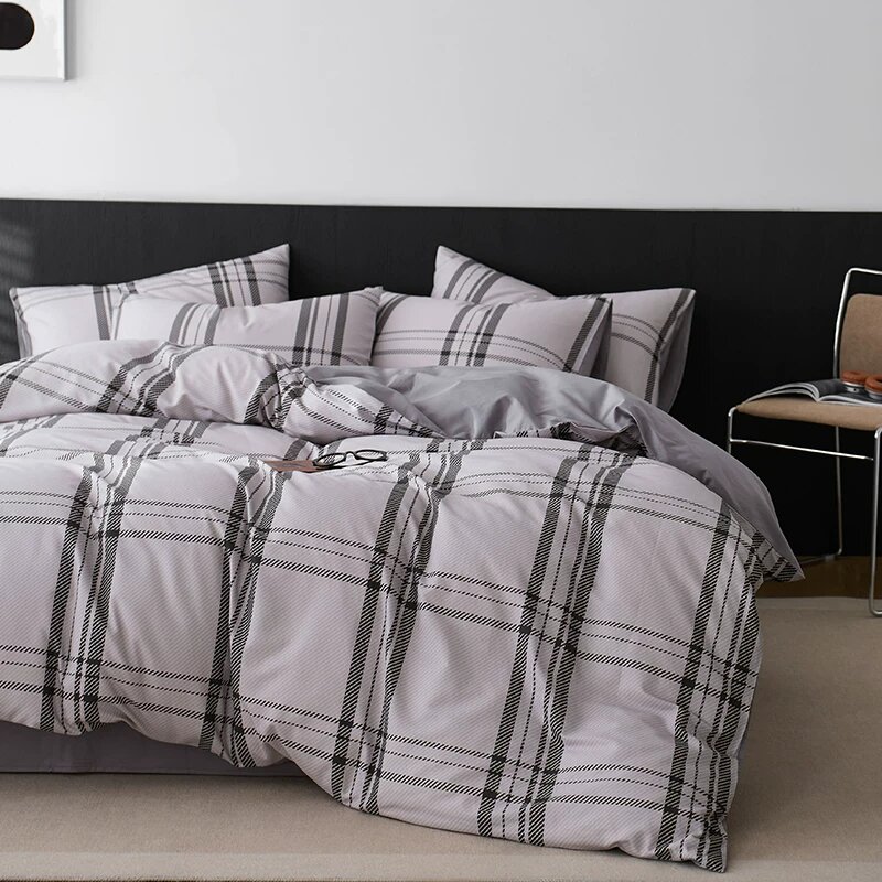 Комплект постельного белья Heilan Home из четырех предметов, 100% хлопок, новая модель 2026 года, пододеяльник,