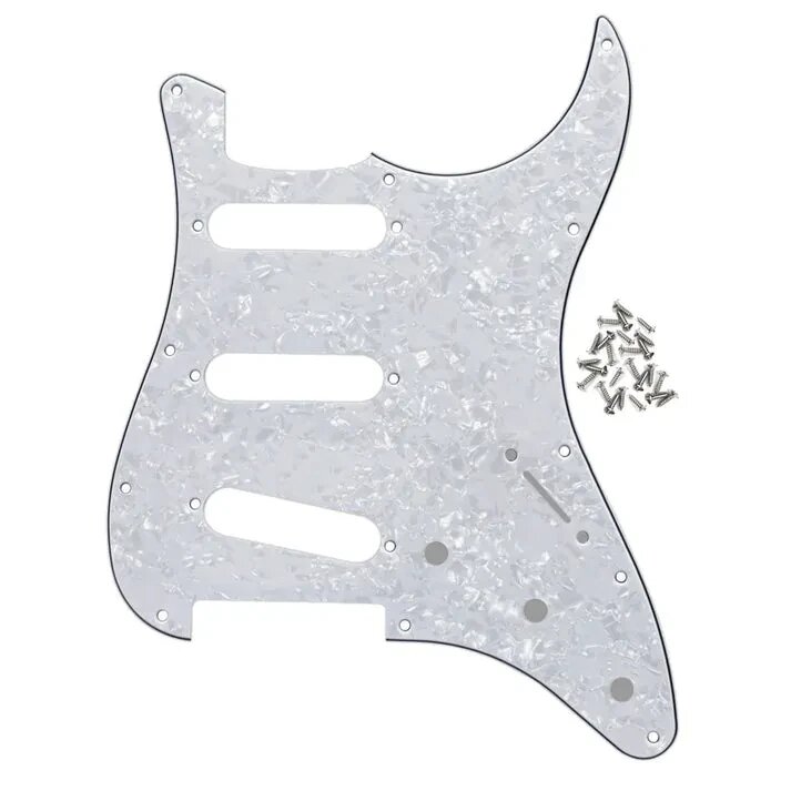 Панель для гитарной деки FLEOR M00327-5 White Pearl