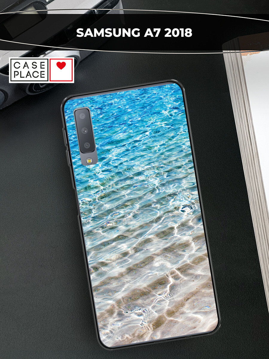 Чехол на Samsung Galaxy A7 2018 / Самсунг Галакси А7 2018 с принтом Волны 10