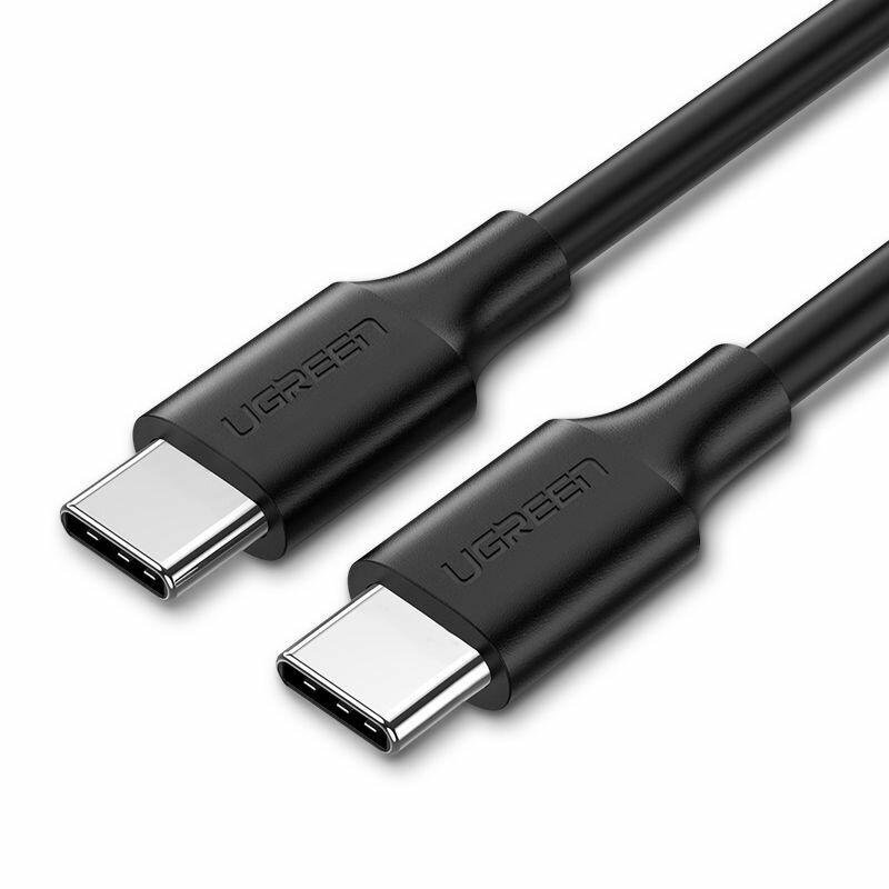 Кабель UGREEN US286 (10306) USB-C 2.0 Male To USB-C 2.0 Male 3A Data Cable (2 метра) чёрный