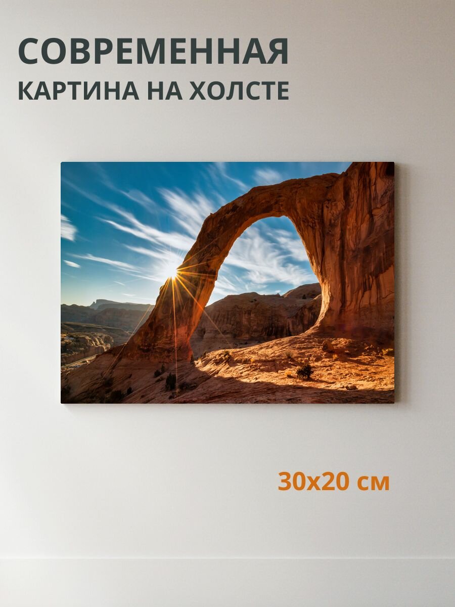 Картина на холсте Скалы 30x20 см