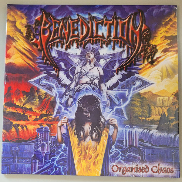 Benediction. Organised Chaos (2LP Ltd/Light Blue/White Splatter Vinyl/Виниловая пластинка)