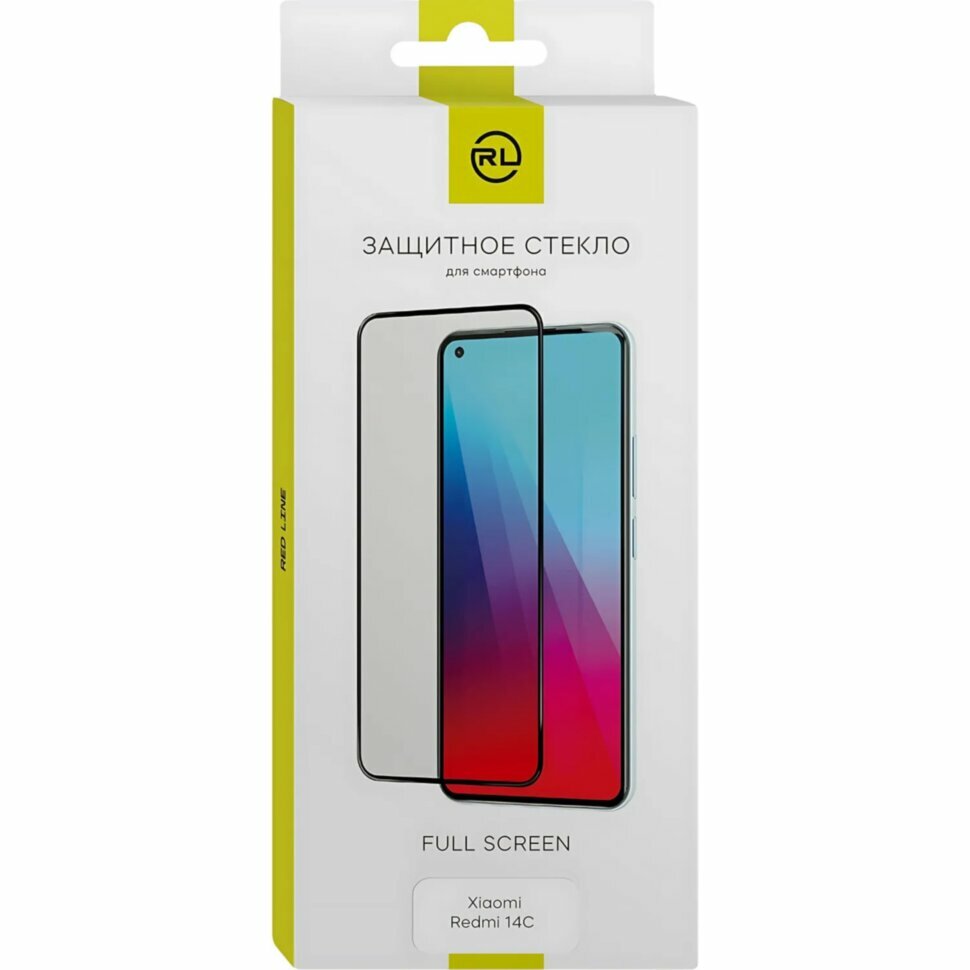 Защитное стекло Red Line Xiaomi Redmi 14C 4G FULL GLUE черн(УТ000040021), 2146515