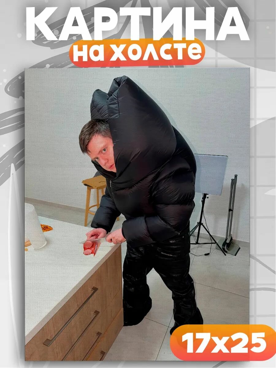 Картина на стену мем Мелстрой Темный друн, на подрамнике, 1шт, 25х17 размер.