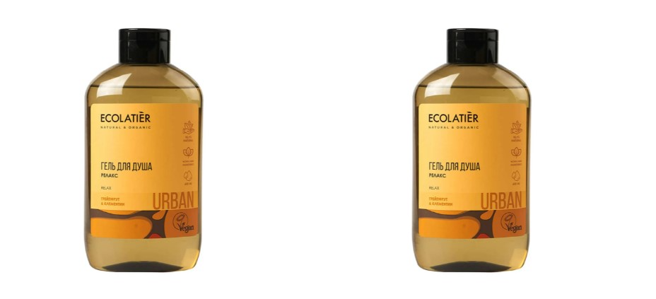 Гель для душа Ecolatier Urban, Релакс, Грейпфрут&Клементин, 600 мл, 2 шт.