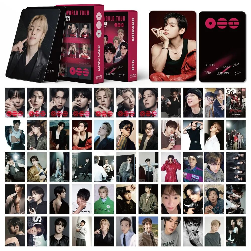 KPOP 55шт/коробка BTS Фотокарточки BTS WORLD TOUR ARIRANG LOMO Card