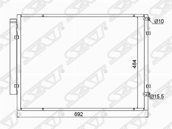 Радиатор кондиционера Lexus RX 03-09 / SAT ST-LX46-394-B0 Toyota Harrier 03-13