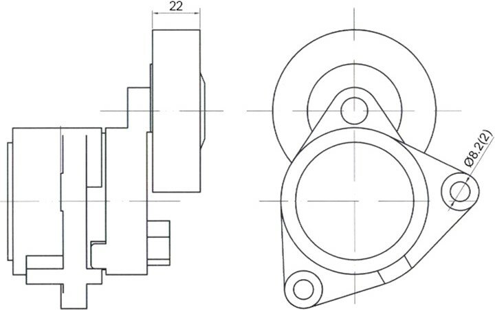 Натяжитель приводного ремня HYUNDAI TERRACAN 2.9D 01-07/SAT ST-25281-4X000 KIA BONGO III 06-