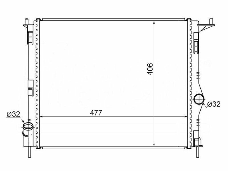 Радиатор LADA Largus 12-21 / SAT RN0002-08 Nissan Almera 12-19