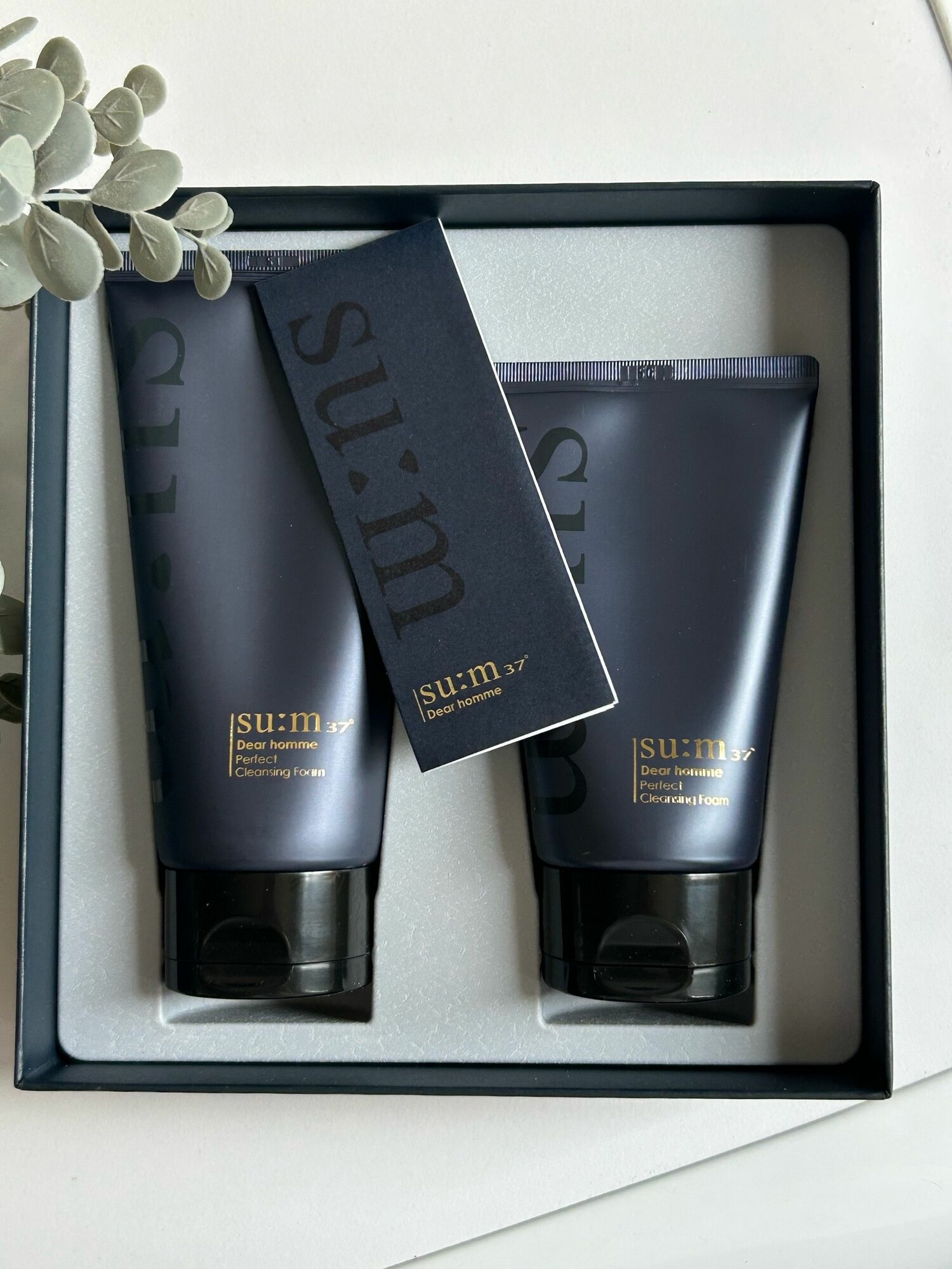 Мужская корейская пенка для очищения кожи и бритья в наборе SU: M37 dear homme cleansing foam big size set