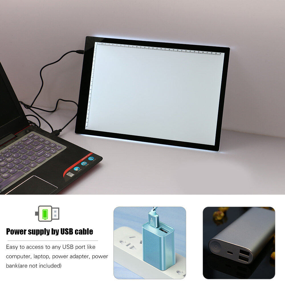 Настольная лампа A4 LED USB X, настольный светильник с регулировкой яркости, рабочее освещение