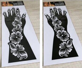 Многоразовые трафареты для хны Tattrendy, 2 шт. S8044LR