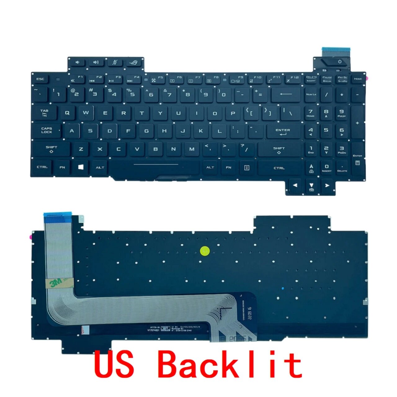 Русская подсветная клавиатура srhtennew для ASUS ROG Strix GL503 Черный, US Backlit