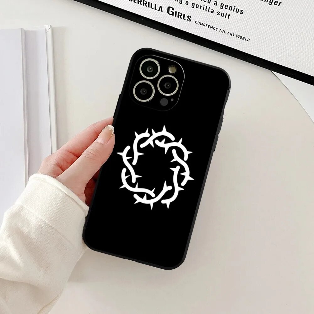 Чехол Bad Omens для iPhone 13/15/11/14/12/Xs/Xr/7/8/6/6s Plus, черный