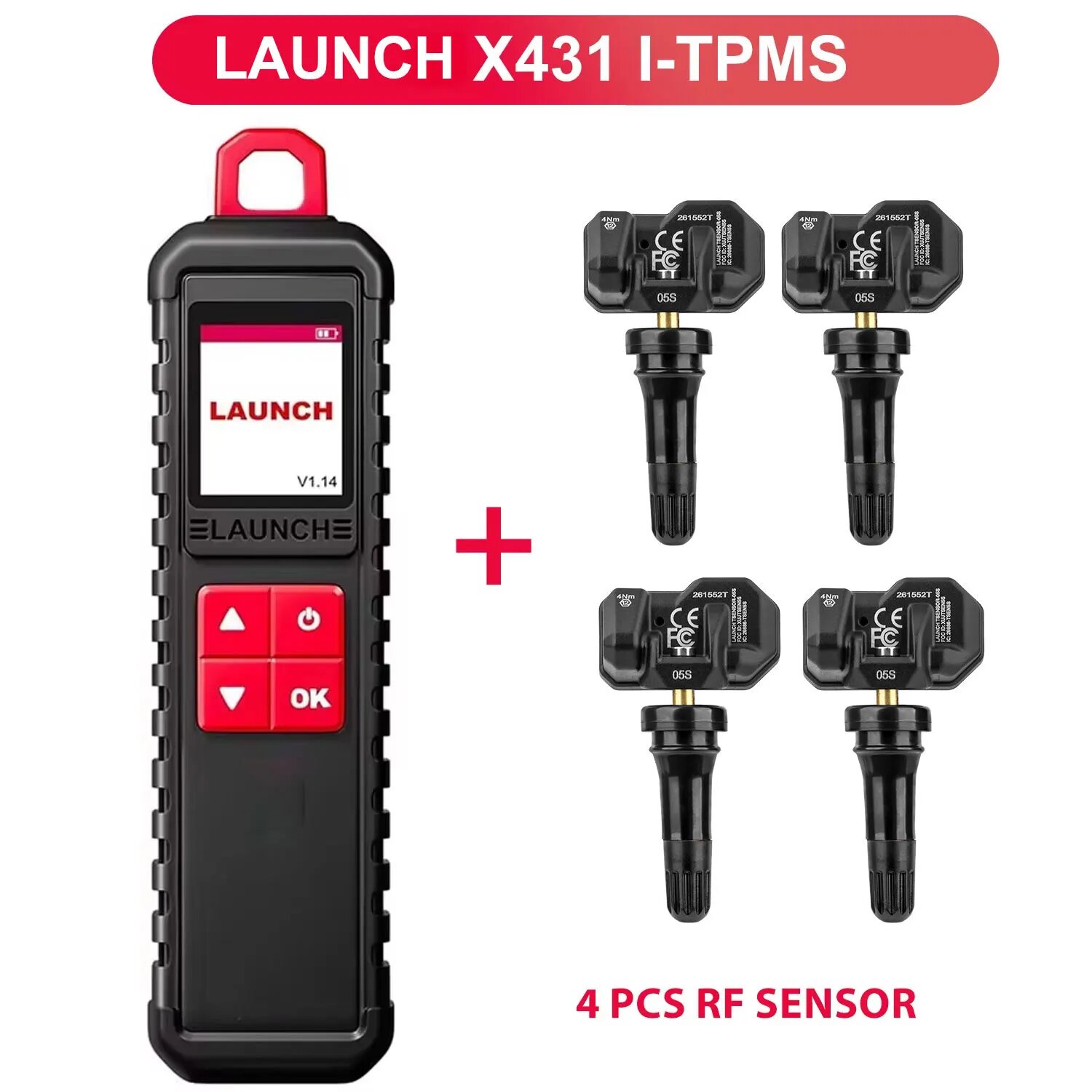 2026 Обновленный диагностический прибор LAUNCH X-431 i-TPMS TSGUN для измерения tpms with 4 sensor