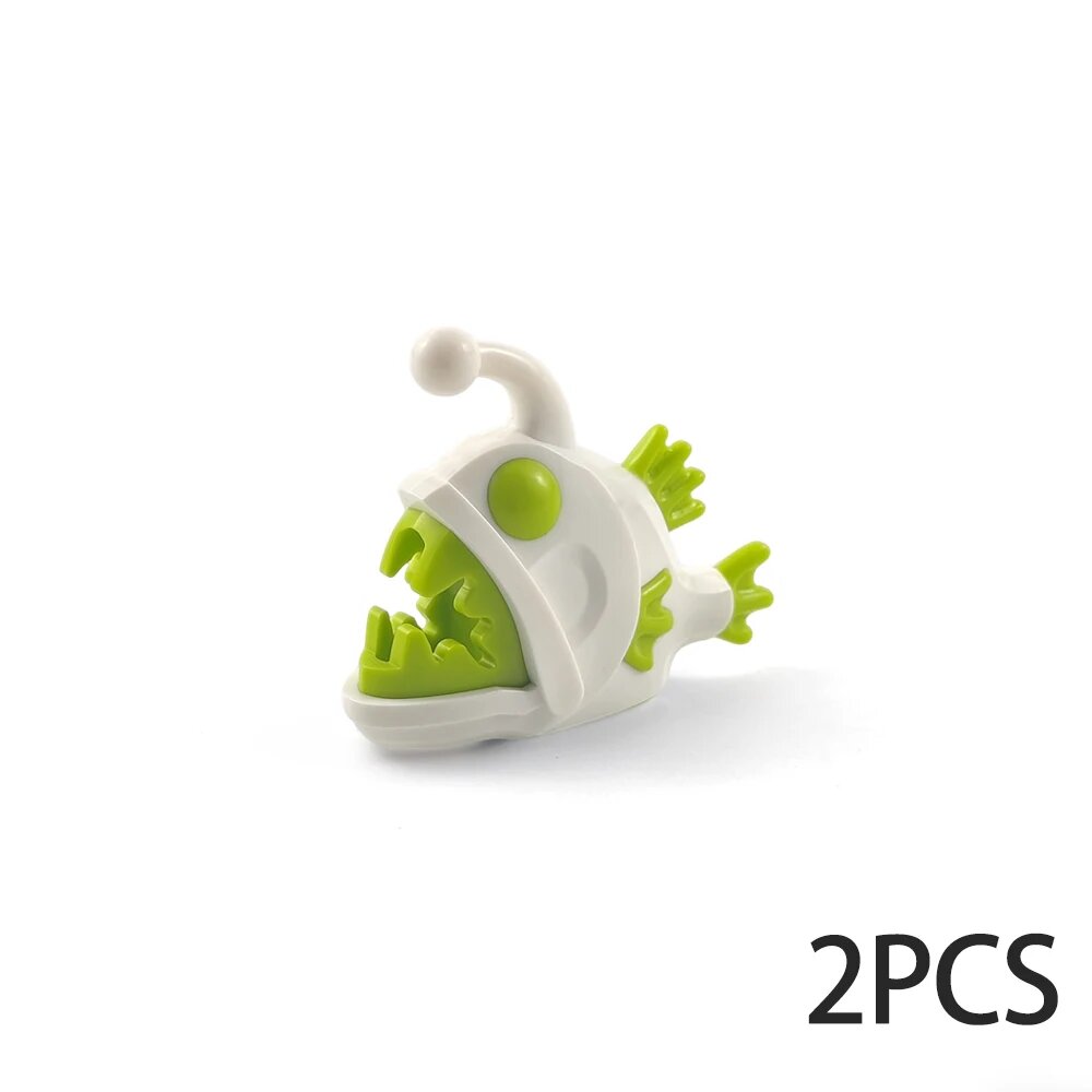 MOC Строительные блоки Морской черт Белый 2PCS