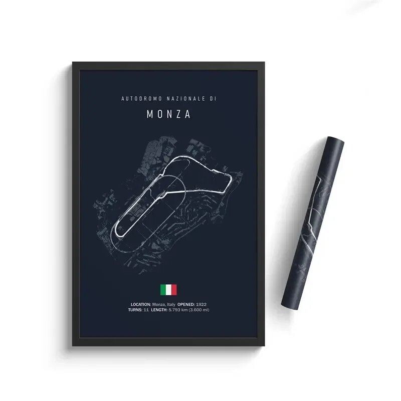 Картина Monza Circuit F1, темно-зеленый, 50x70см, Style-8