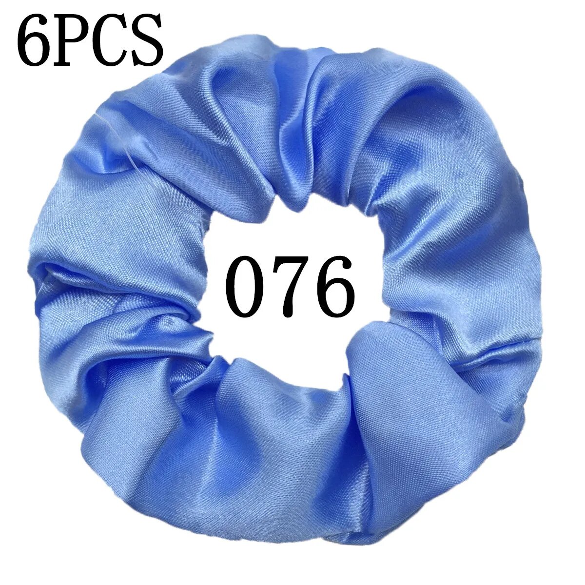 Атласные резинки для волос, синие, 6 шт. (PJ079-76-6PCS)
