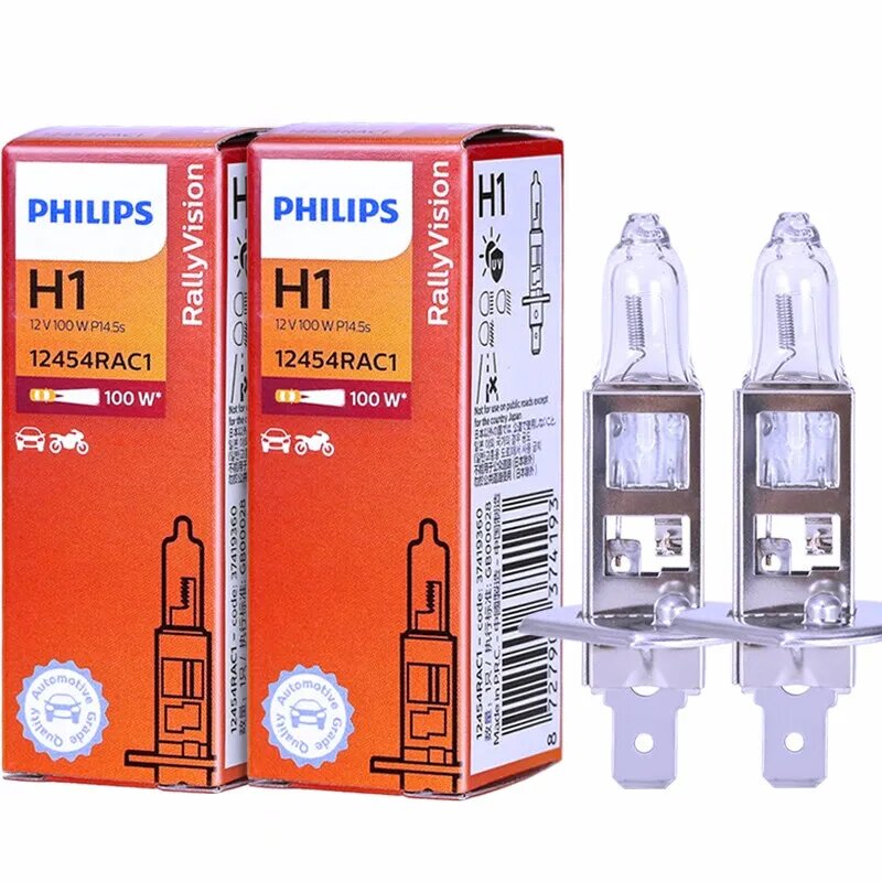 Philips Rally Vision H1, 12В 100Вт, 2 лампы