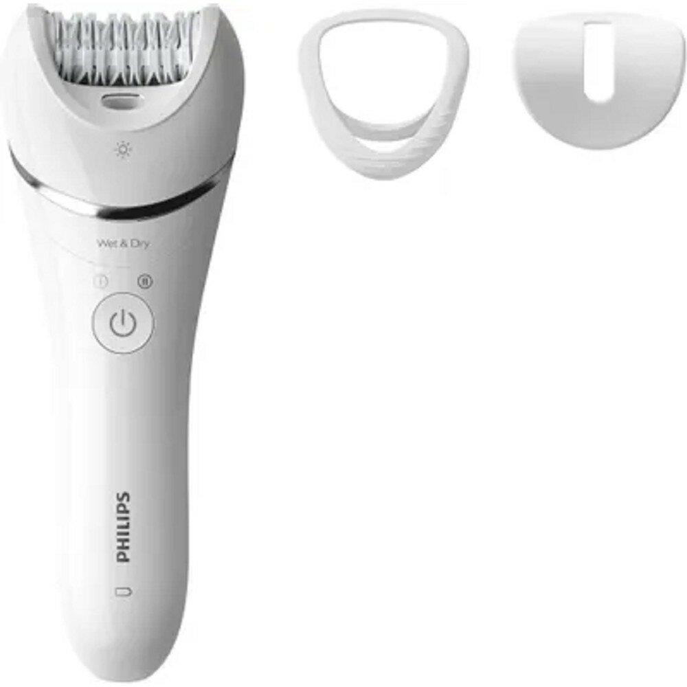 Philips Электробритва BRE700 01 Эпилятор 2 скорости, широкая головка, Wet&Dry, беспроводной, opti light, 2 аксессуара