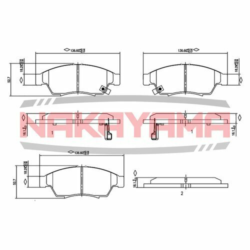 Колодки тормозные дисковые Nakayama HP8291NY