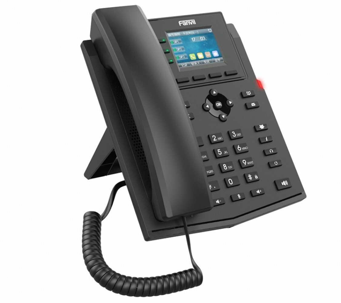 Телефон VoiceIP Fanvil X303-2, 2 Ethernet, цветной ЖК-дисплей, 320х240