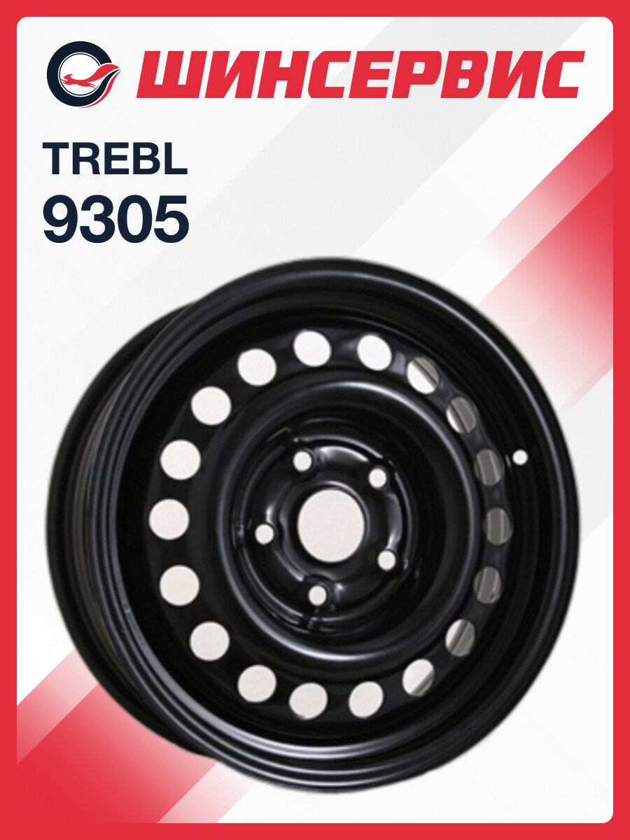 Стальной колесный диск TREBL 9305 R16.0x6.5J 5x108.0 ET44.00 ЦО65.10 для автомобиля