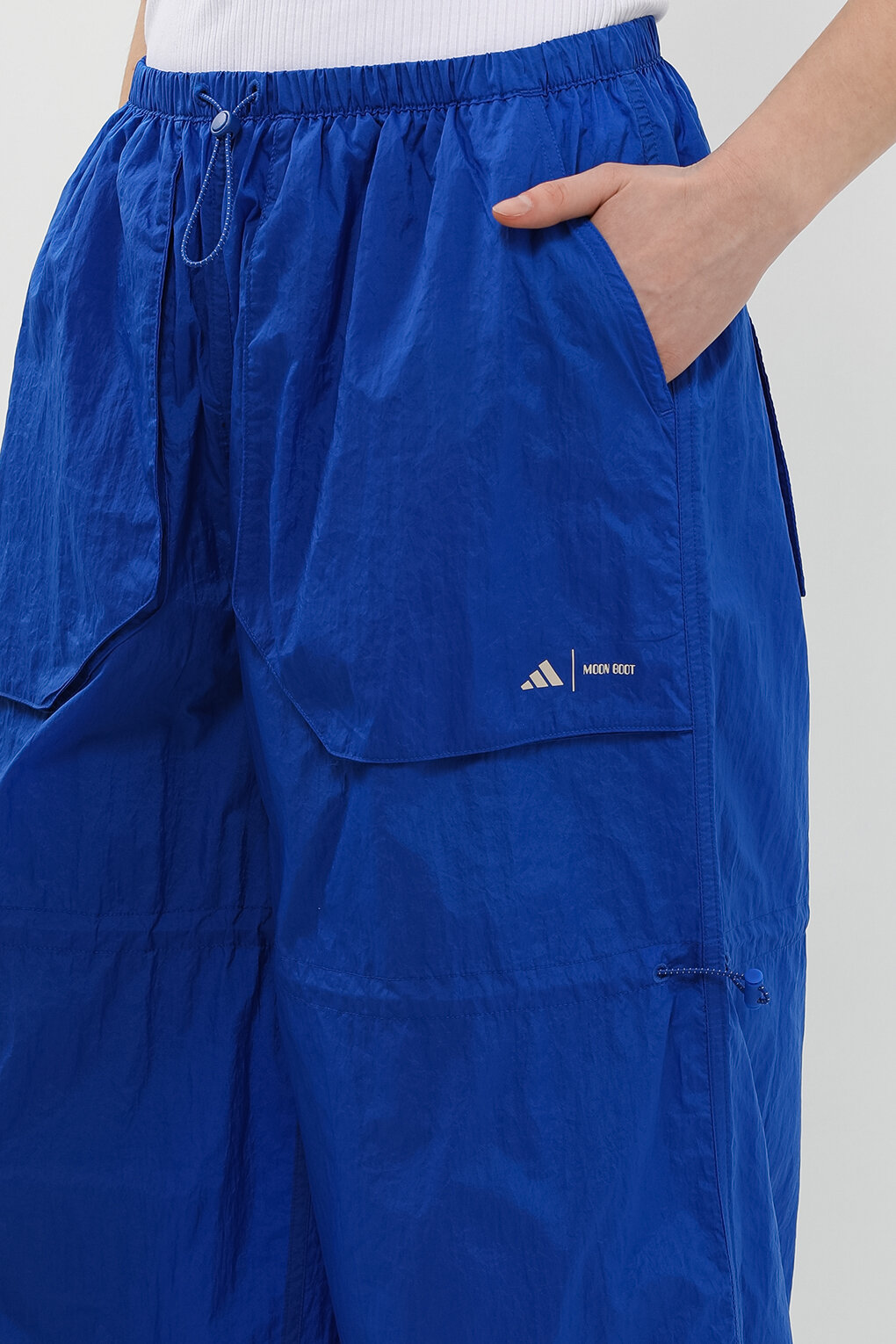Брюки adidas, размер 38, синий — фото 1