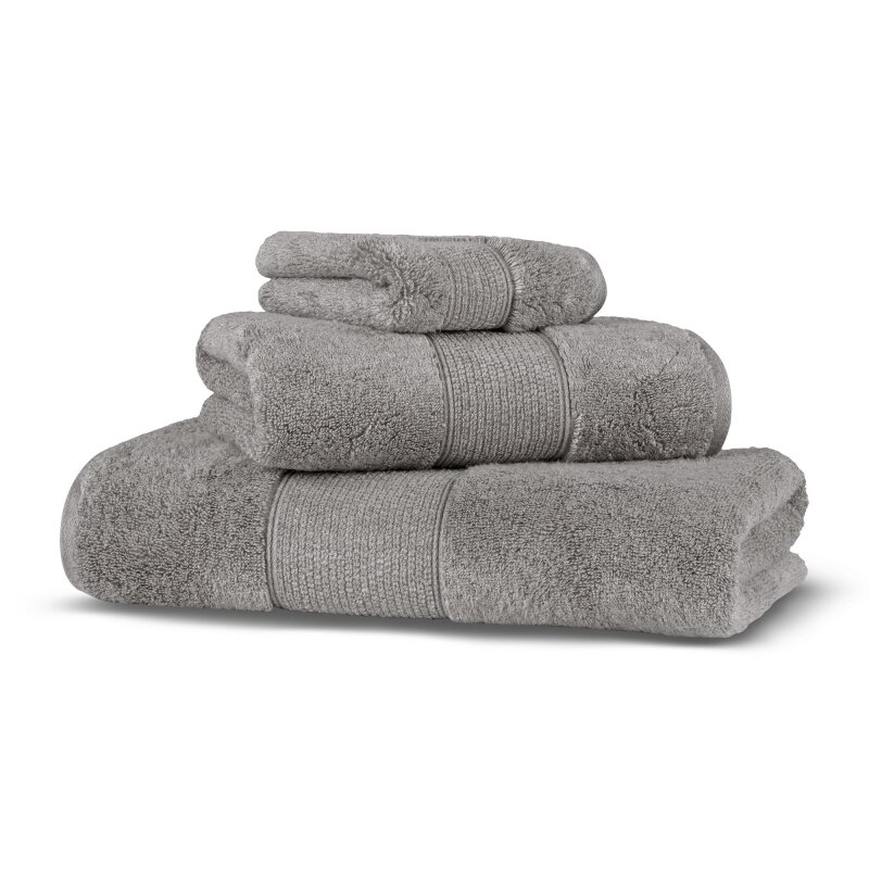 Полотенце из хлопка и модала Hamam, Ash, 70*140 см, дым (vapour)