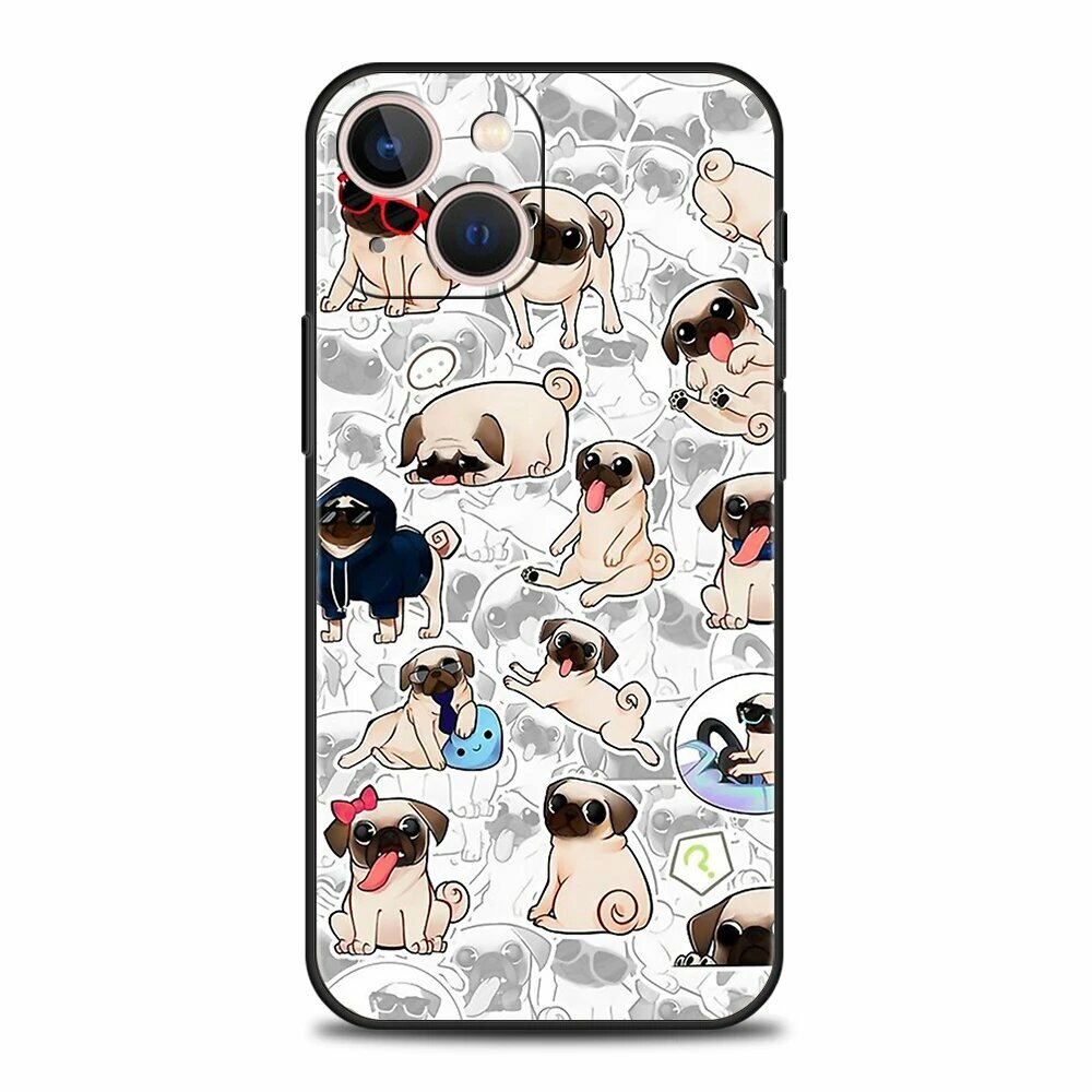Чехол для iPhone 11 с мопсами, цвет a10