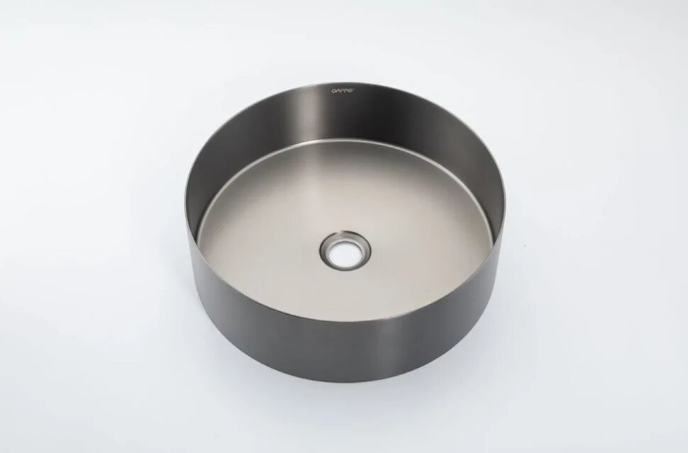 Раковина-чаша Gappo GX101-9 40x40 см, накладная, оружейная сталь