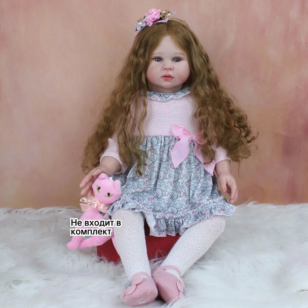 BZDOLL Кукла реборн 70 см, кожа 3D с ручной росписью, мягкие виниловые конечности и тканевое тело