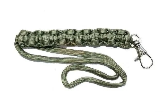Темляк из паракорда с карабином (Geoline Survival) зеленый / хаки