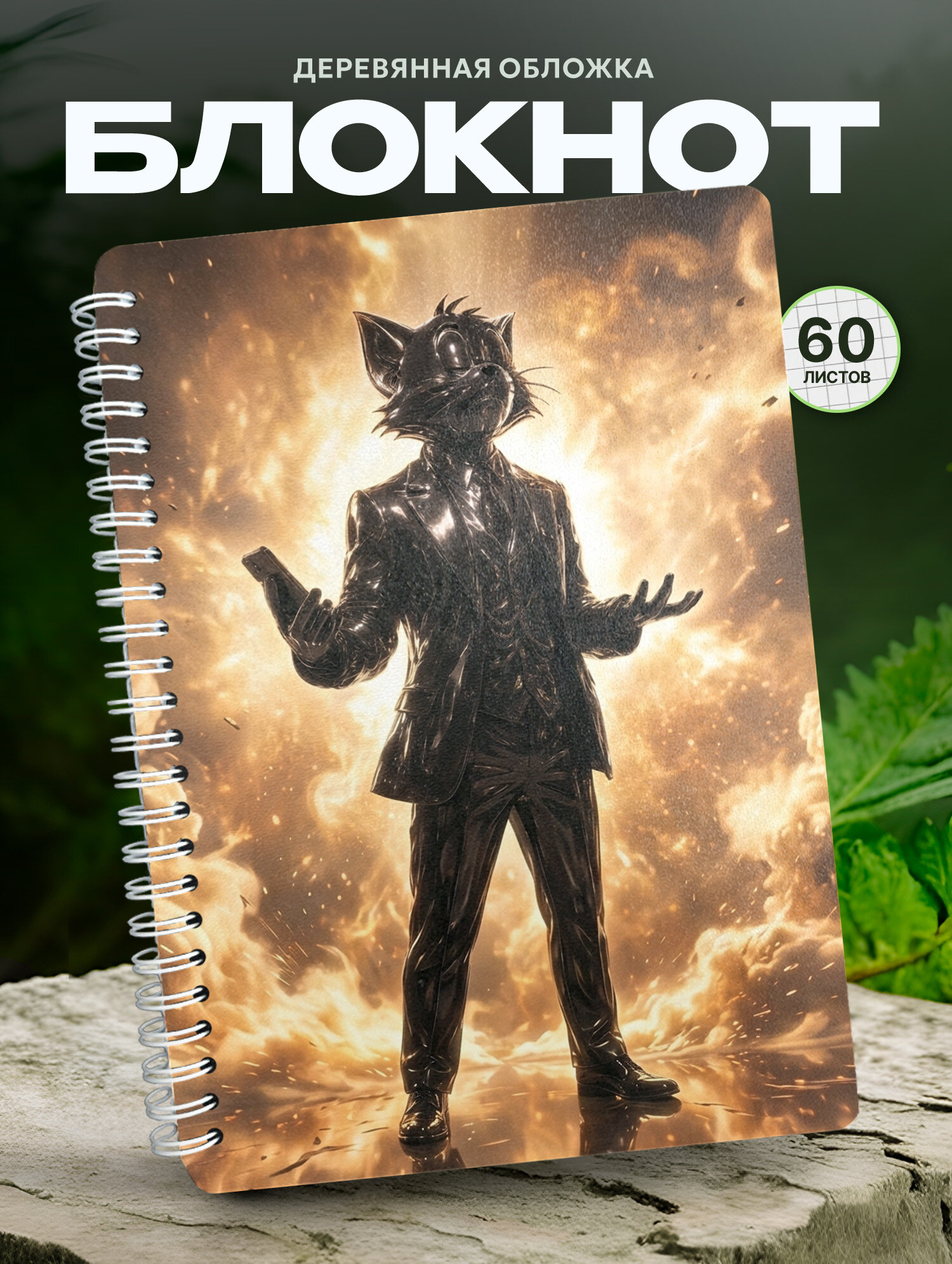 Блокнот Wood-book "Том аура", A5, твердая обложка, лхдф