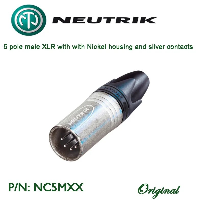 Neutrik NC5MXX 5-полюсный XLR разъем 5PCS NC5MXX