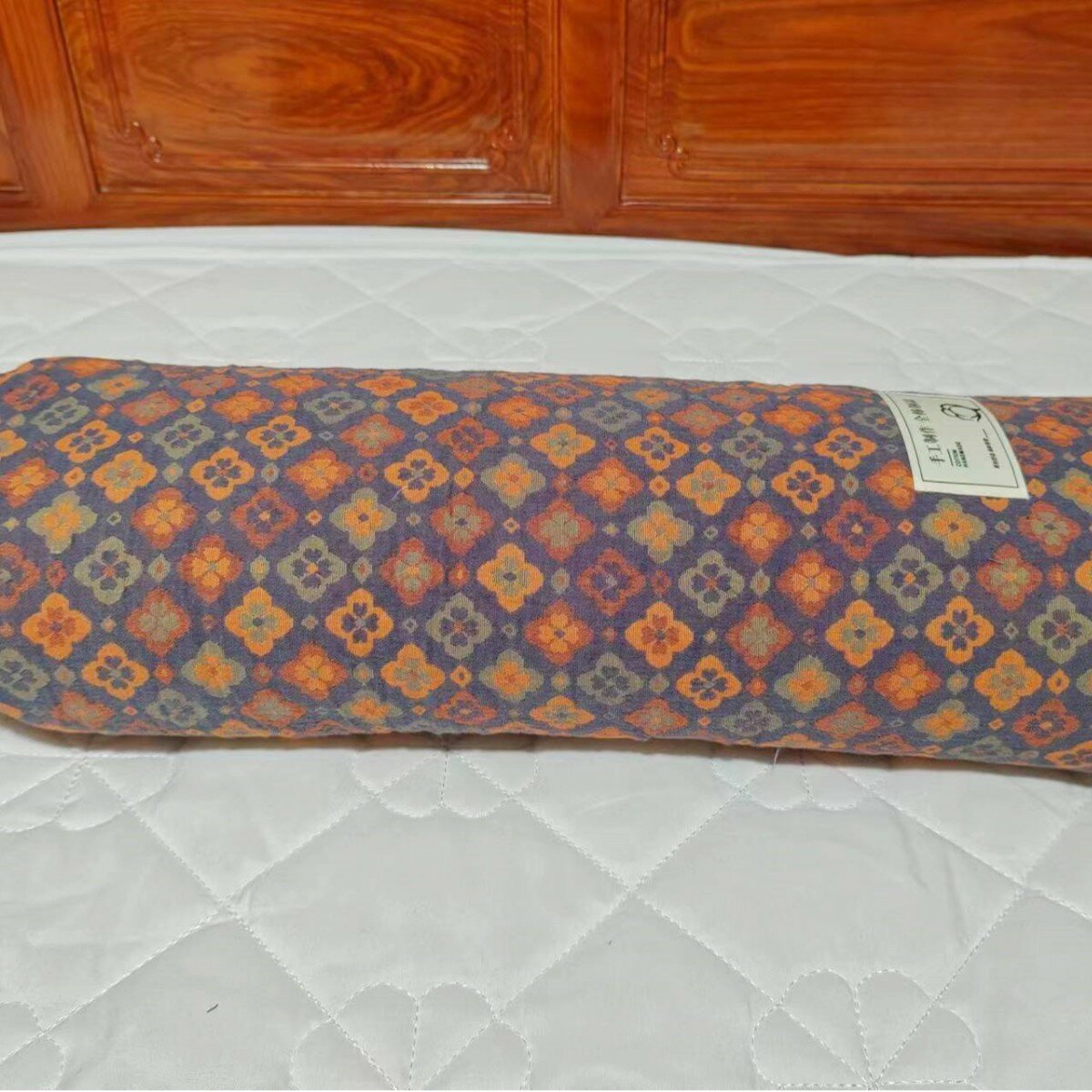 Подушка для шеи из гречихи класса А, цилиндрическая подушка из 100% хлопка с двойным слоем, чистая подушка, подушка с твердым корпусом, подушка для поддержки шеи для взрослых