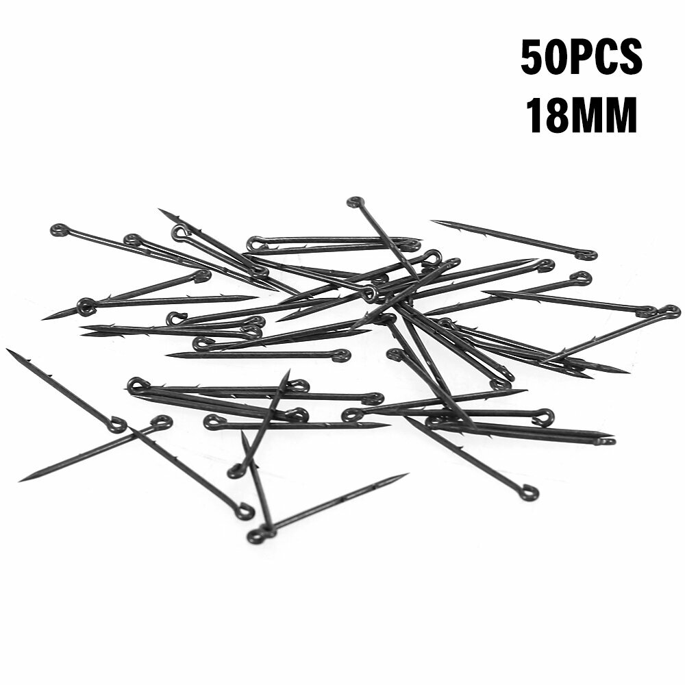 Крючок для рыбалки Fishing Bait Spike для ловли карпа с шипами для бойлис, червяков, кукурузы, пин, хэир ригсов, терминал аксессуар 12mm 15mm 18mm 20шт 50шт 100шт