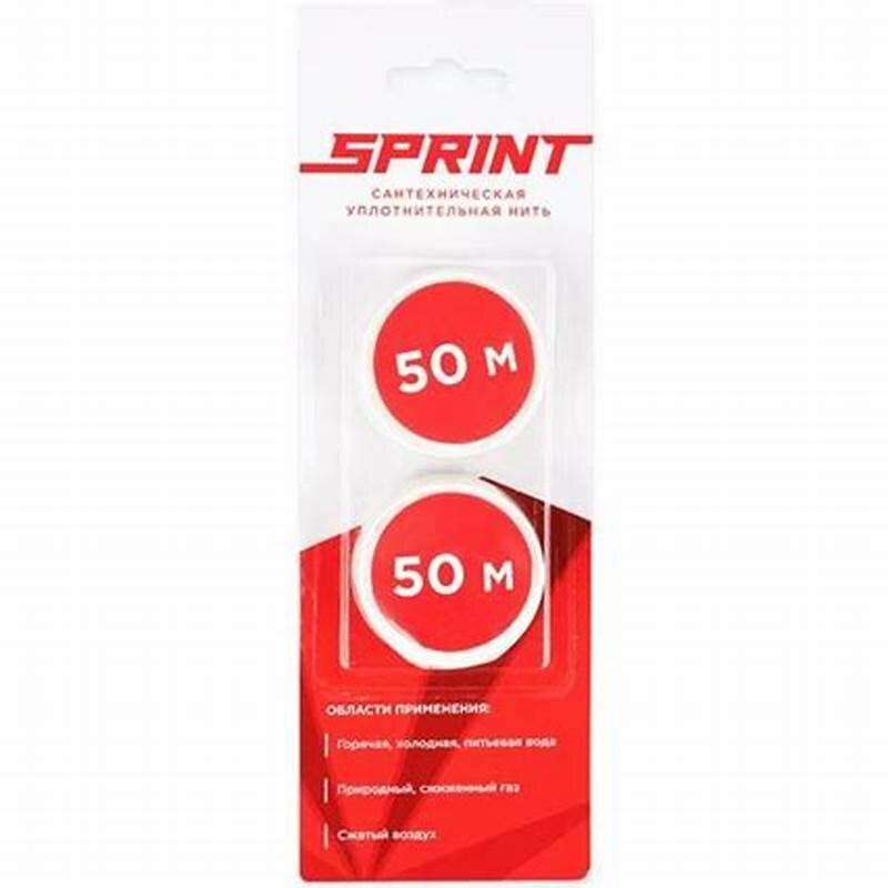 Уплотнительная нить Sprint, набор катушек 2 × 50 м, блистер