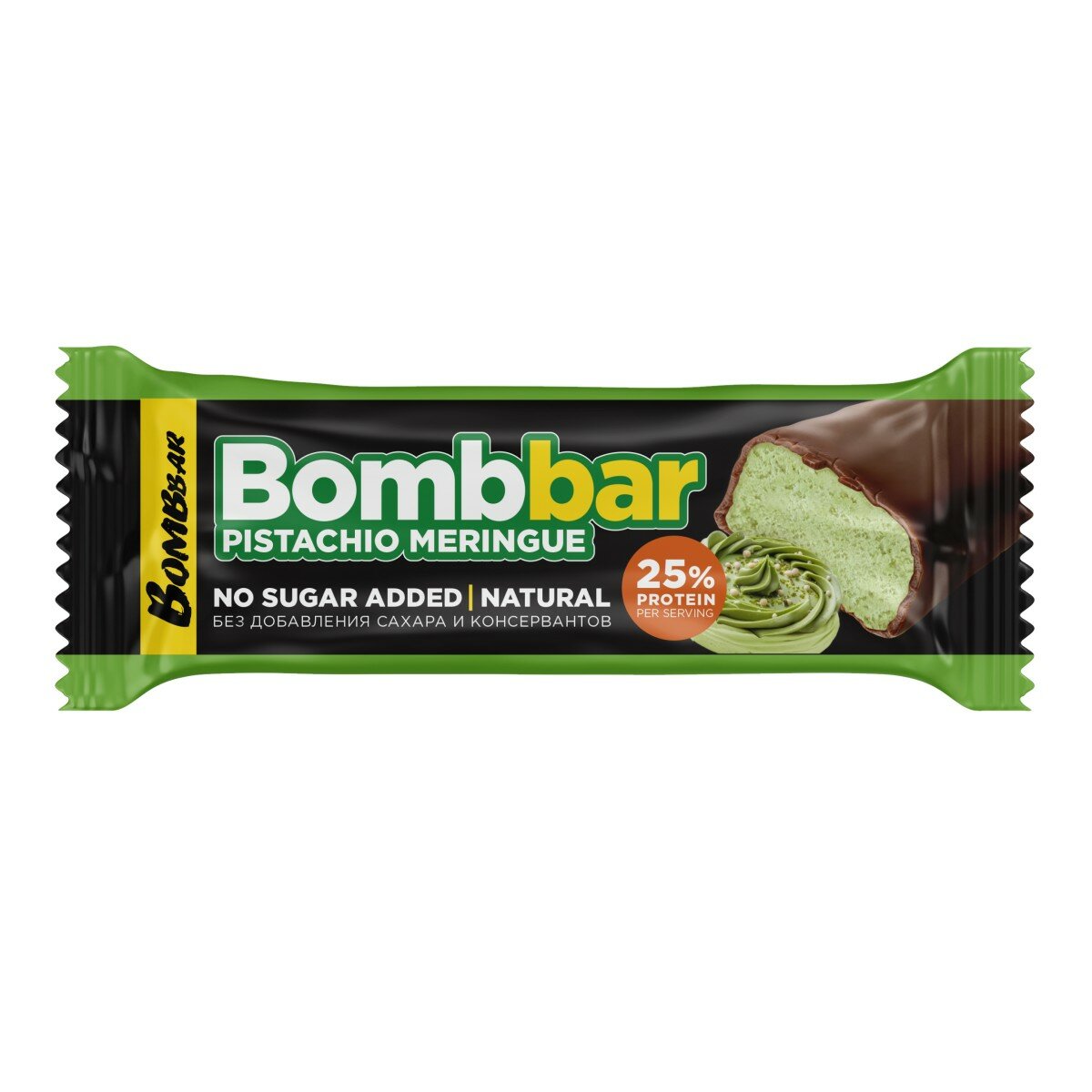 Батончик Bombbar "Фисташковая меренга" глазированный, 30шт х 40г