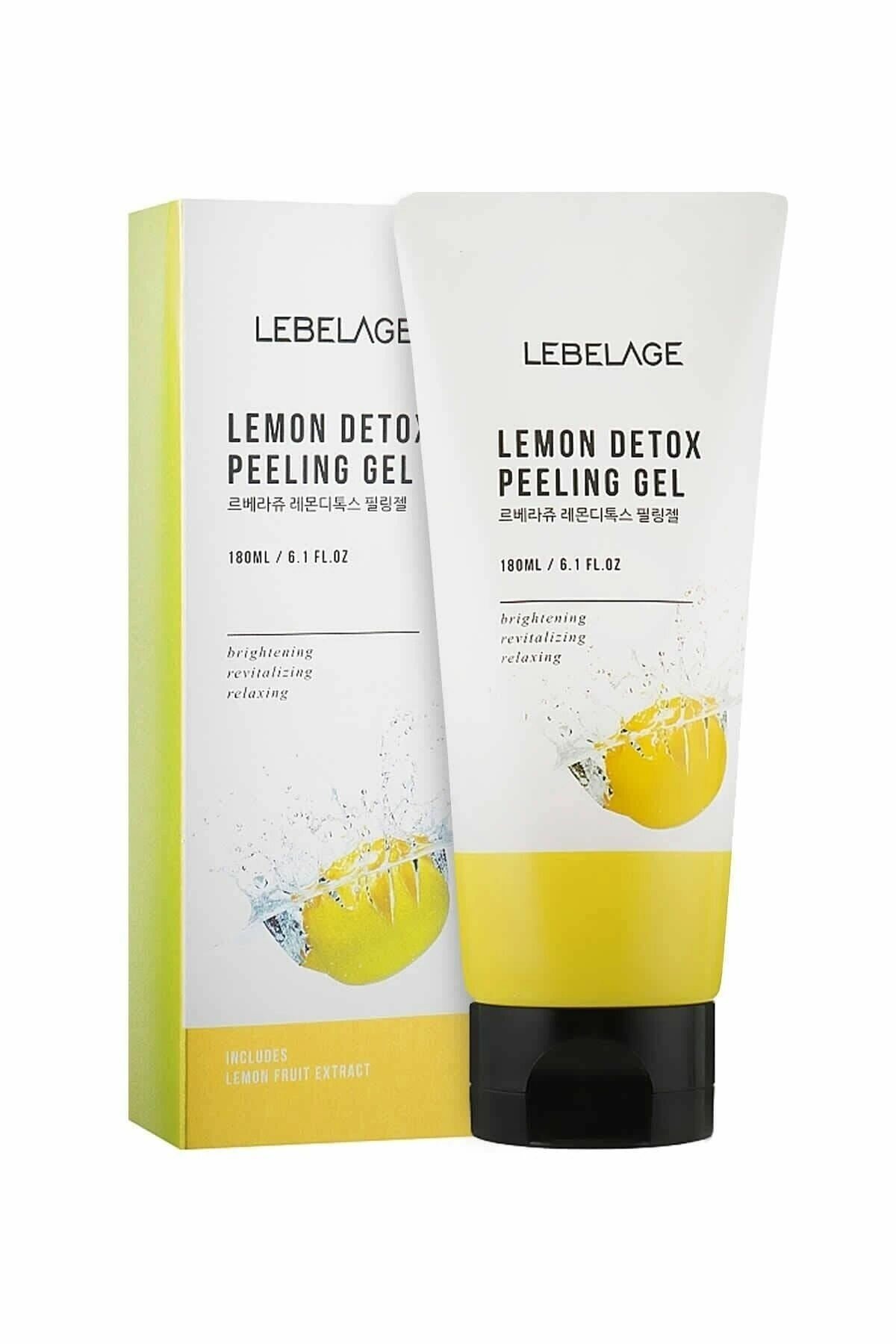 LEBELAGE Lemon Detox Peeling Gel Пилинг-гель скатка для лица с лимоном очищающий от черных точек, 180 мл
